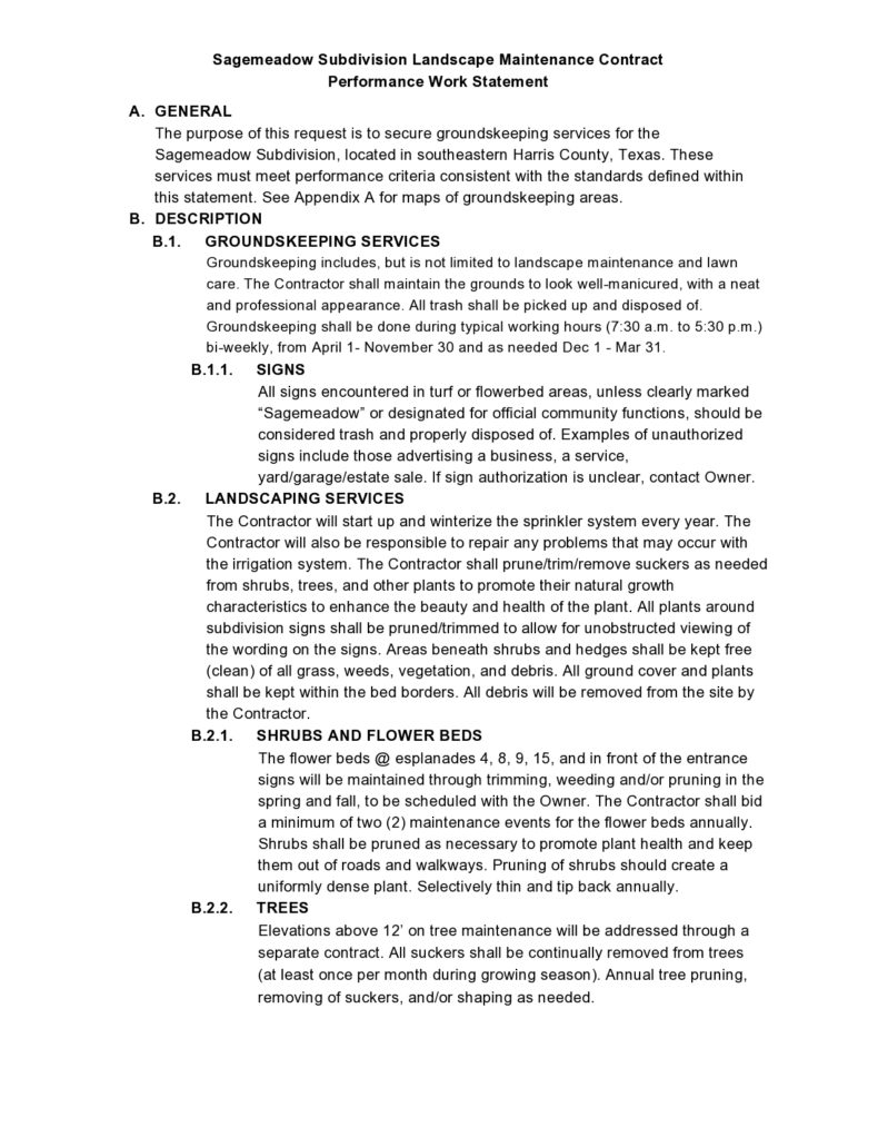 40 Professional Lawn Care Contract Templates (FREE)