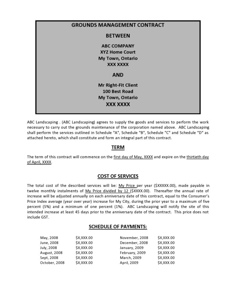 40 Professional Lawn Care Contract Templates (FREE)