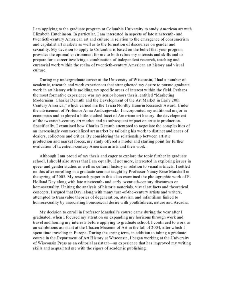 40 Best Letter of Intent for Graduate School Samples