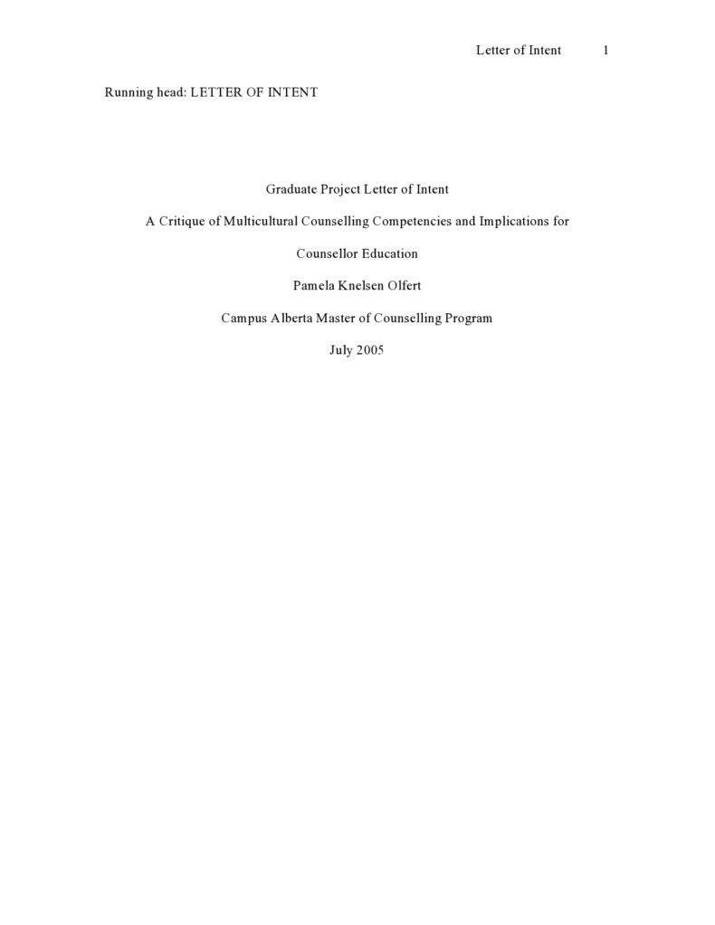 40 Best Letter of Intent for Graduate School Samples