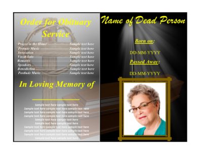 40 Printable Memorial Card Templates (In Loving Memory)