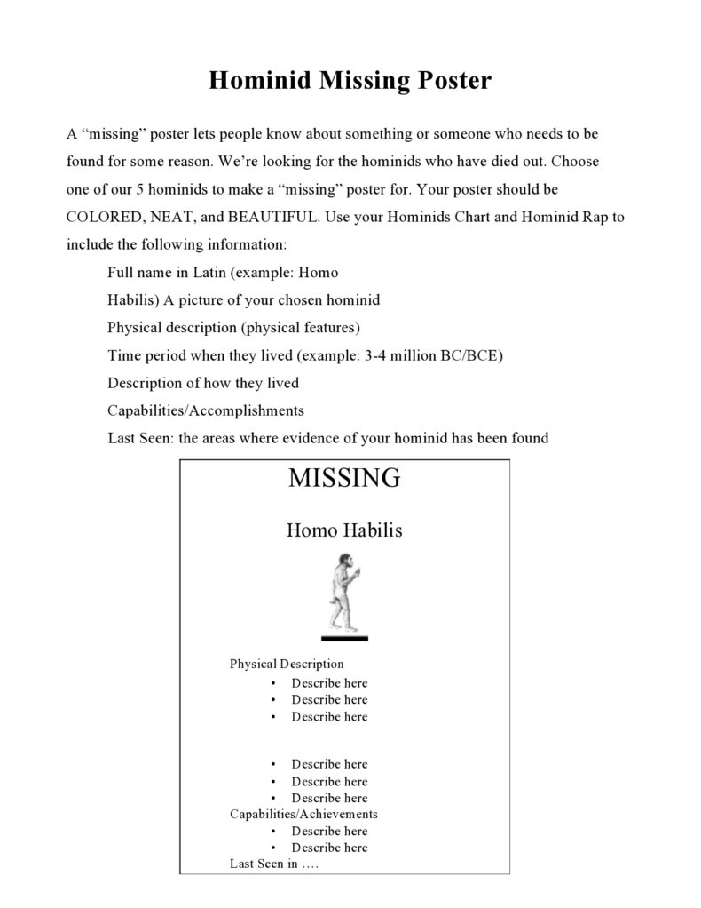 41 Printable Missing Poster Templates (Flyers & Signs)