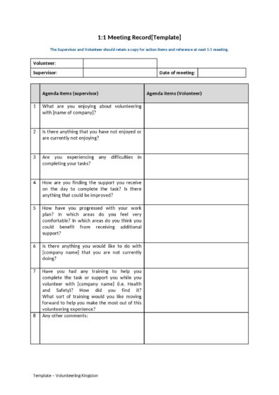 40 Best One to One Meeting Templates (100% Free)