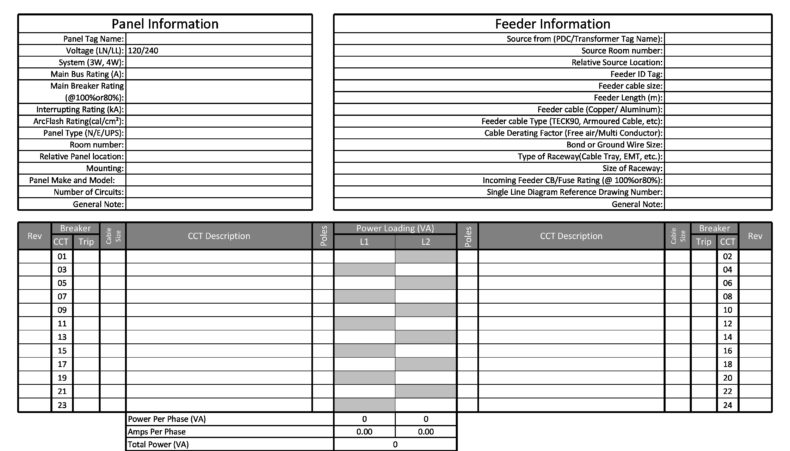 42 Fillable Panel Schedule Templates (Excel & Word) ᐅ TemplateLab