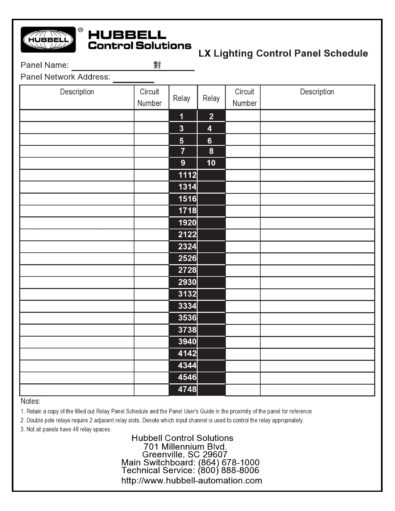42 Fillable Panel Schedule Templates (Excel & Word) ᐅ TemplateLab