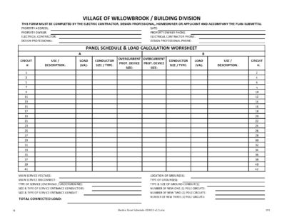 42 Fillable Panel Schedule Templates (Excel & Word) ᐅ TemplateLab