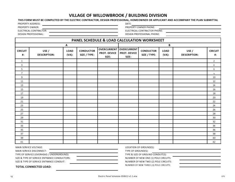 42 Fillable Panel Schedule Templates (Excel & Word) ᐅ TemplateLab