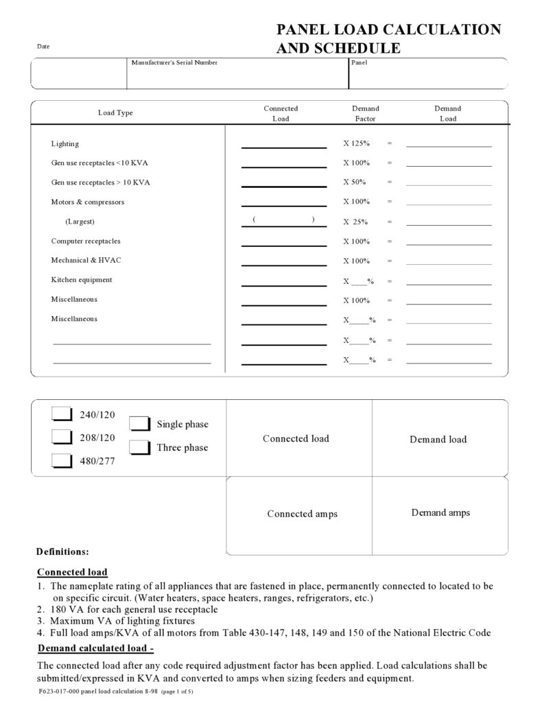 42 Fillable Panel Schedule Templates (Excel & Word) ᐅ TemplateLab