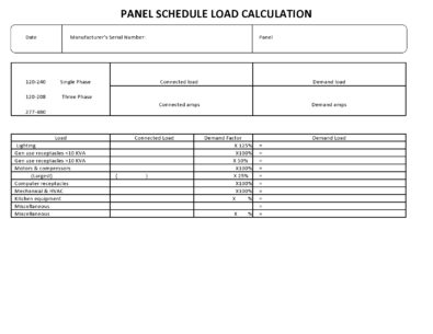 42 Fillable Panel Schedule Templates (Excel & Word) ᐅ TemplateLab