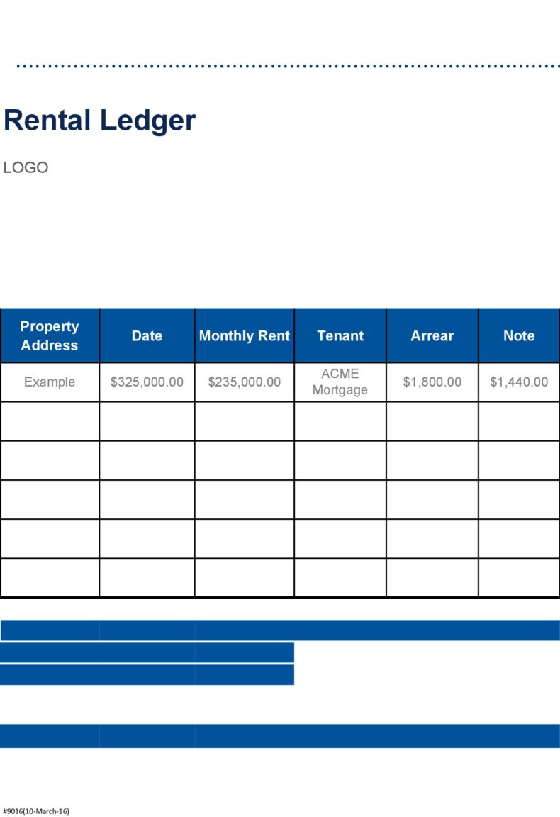 40 Printable Rental Ledger Templates (Lease Ledger)