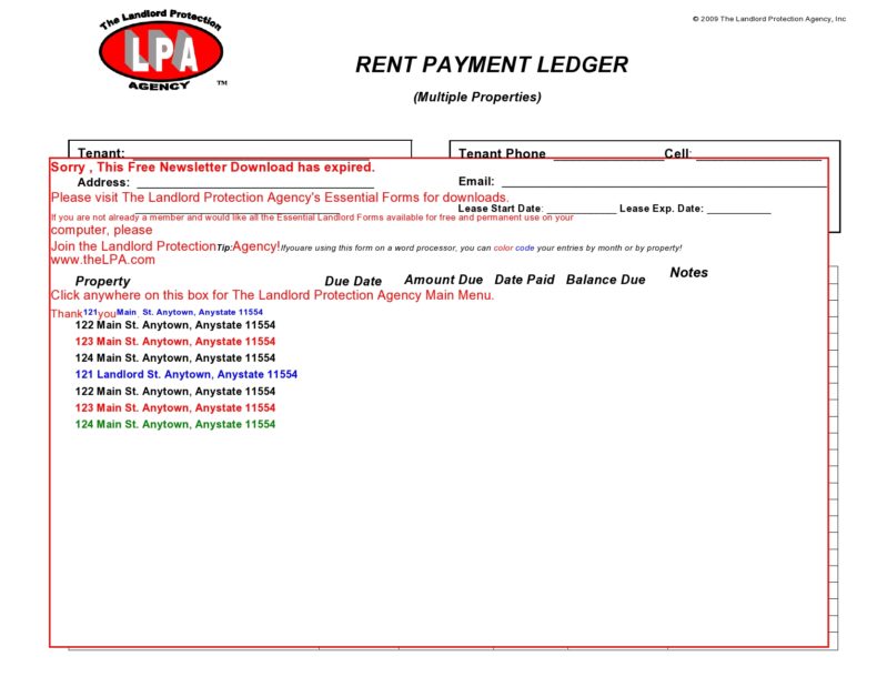 39 Printable Rental Ledger Templates (Lease Ledger)