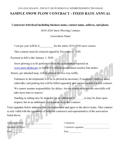 40 Professional Snow Removal Contracts (FREE) ᐅ TemplateLab