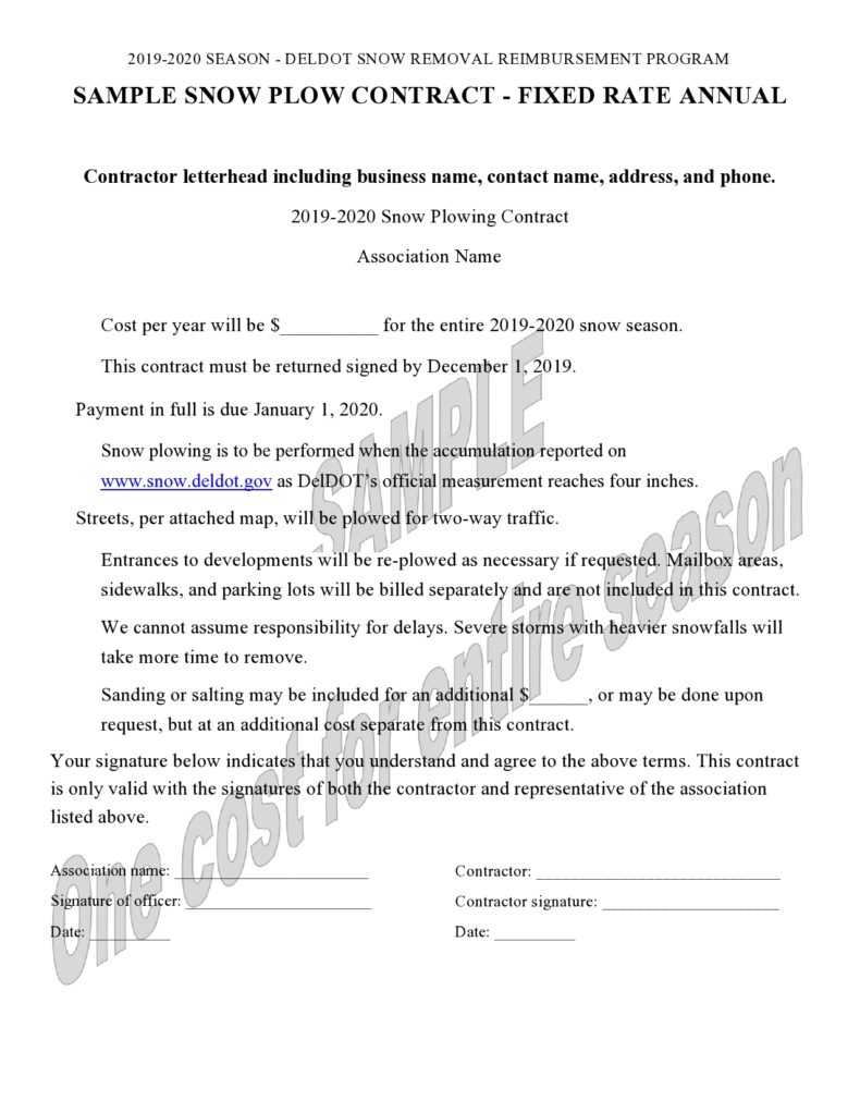40 Professional Snow Removal Contracts (FREE) ᐅ TemplateLab