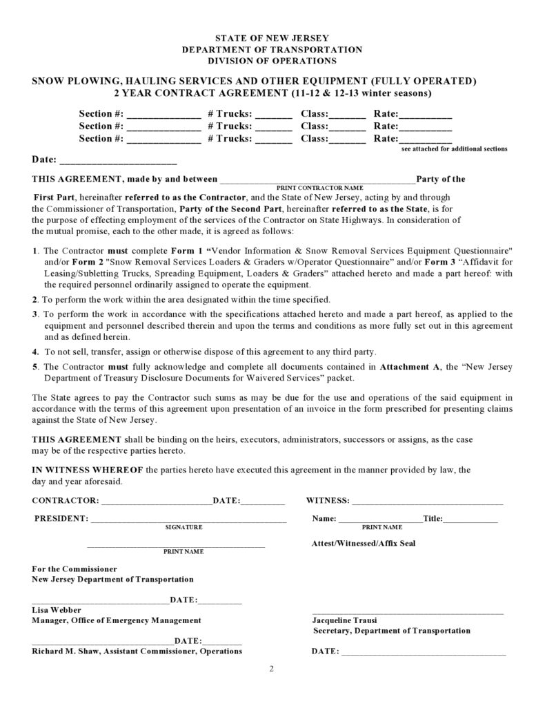 40 Professional Snow Removal Contracts (FREE) ᐅ TemplateLab