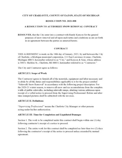 40 Professional Snow Removal Contracts (FREE) ᐅ TemplateLab