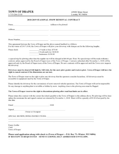 40 Professional Snow Removal Contracts (FREE) ᐅ TemplateLab