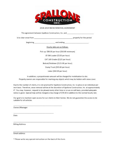 40 Professional Snow Removal Contracts (FREE) ᐅ TemplateLab