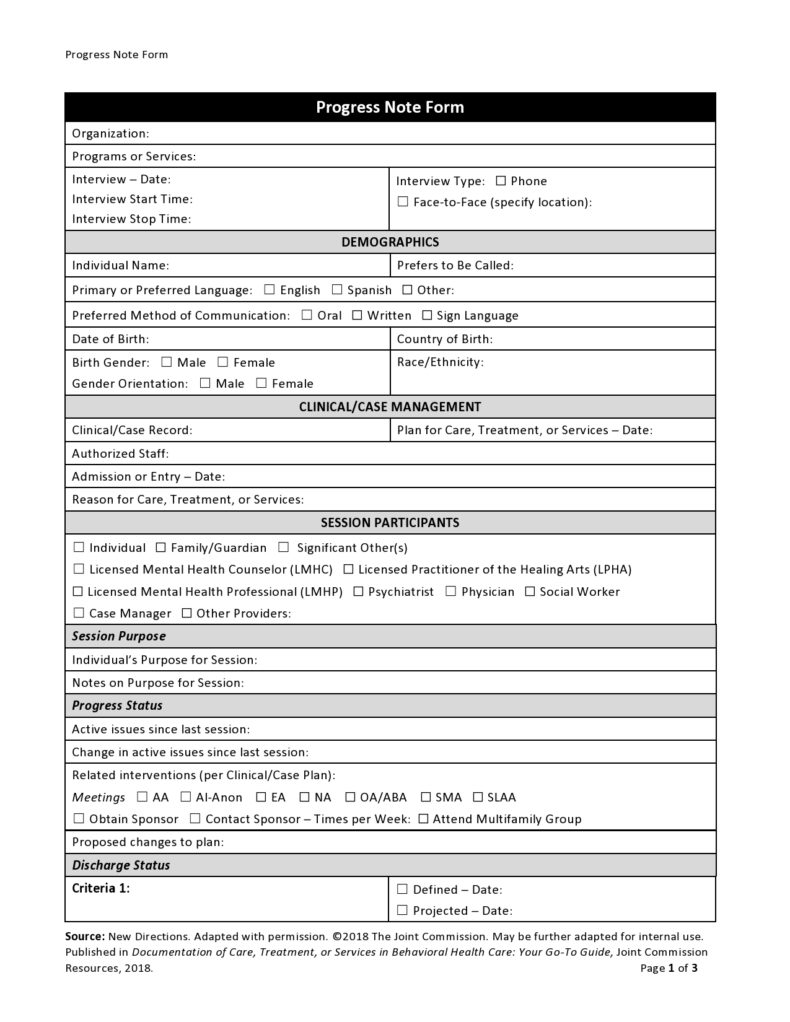 40 Free Therapy Notes Templates (Progress Notes) ᐅ TemplateLab