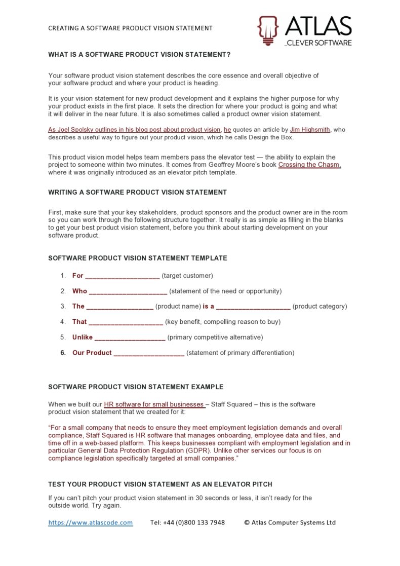 40 Best Vision Statement Templates (+Examples) ᐅ TemplateLab