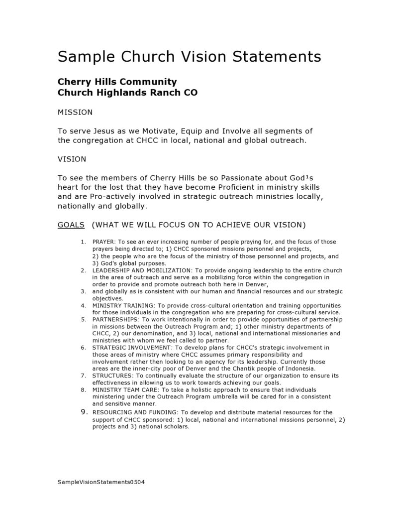 40 Best Vision Statement Templates (+Examples) ᐅ TemplateLab