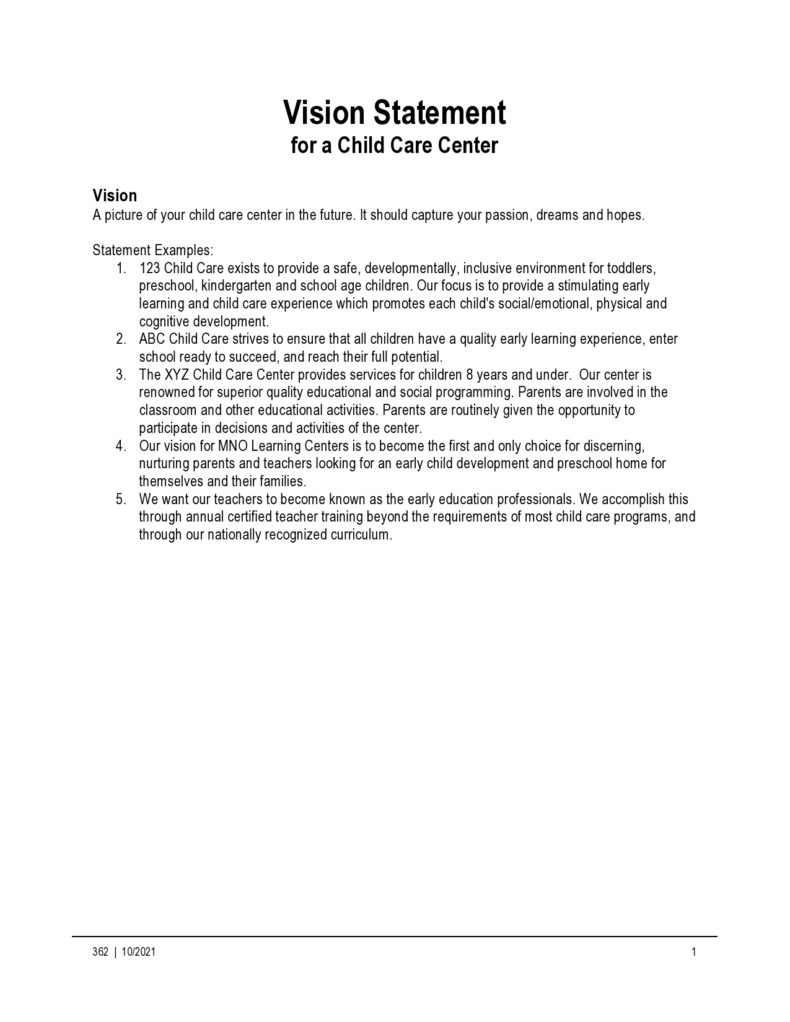 40 Best Vision Statement Templates (+Examples) ᐅ TemplateLab