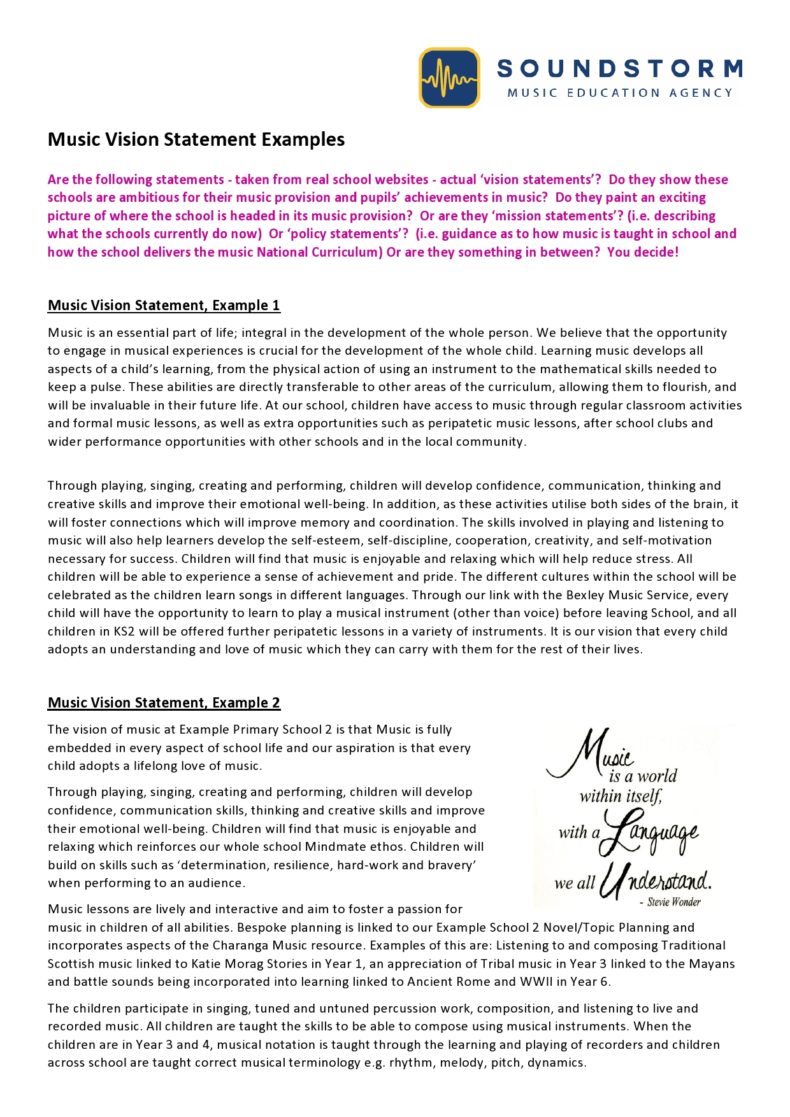 40 Best Vision Statement Templates (+Examples) ᐅ TemplateLab