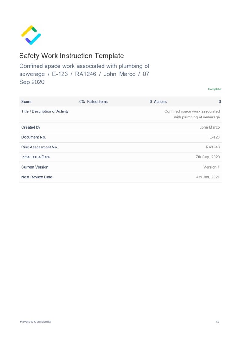 What Should A Work Instruction Include