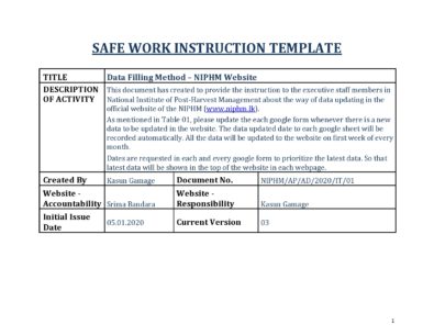40 Useful Work Instruction Templates (Step by Step)