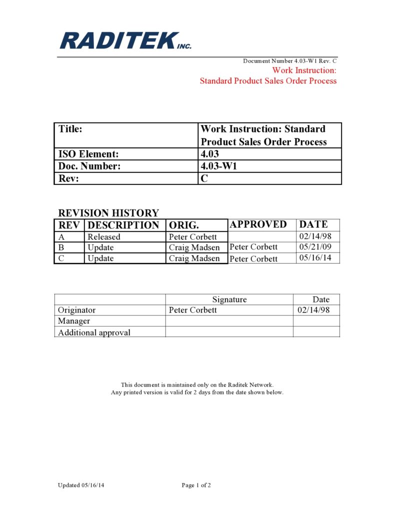 40 Useful Work Instruction Templates (Step by Step)