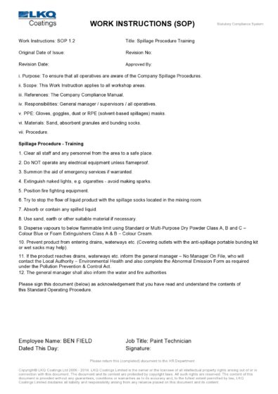 40 Useful Work Instruction Templates (Step by Step)