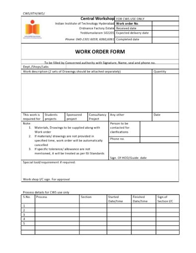 40 plantillas de órdenes de trabajo imprimibles (Excel, Word, PDF ...