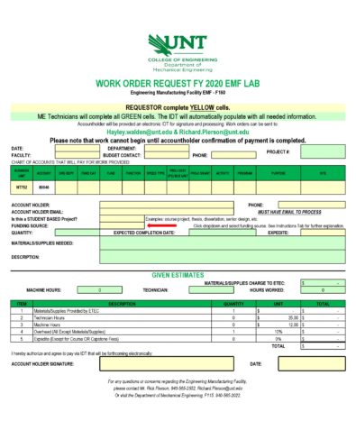 52 Printable Work Order Templates (Excel, Word, PDF)