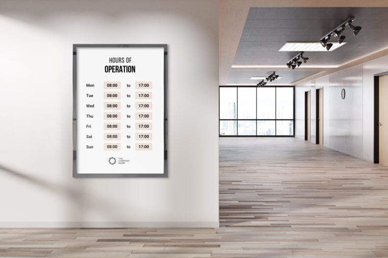 22 Printable Business Hours Templates (Word, PowerPoint, PDF)