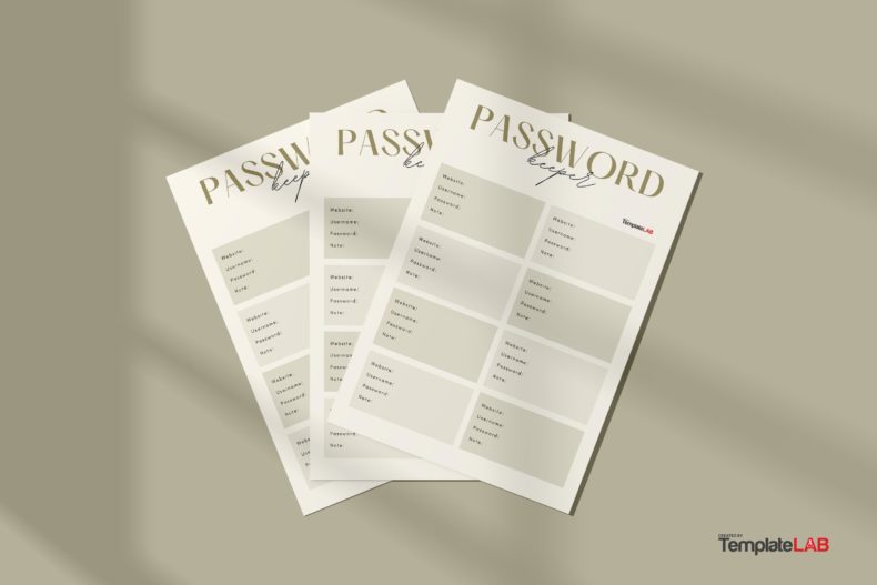 20 Best Password List Templates (Word, Excel & PDF) ᐅ TemplateLab