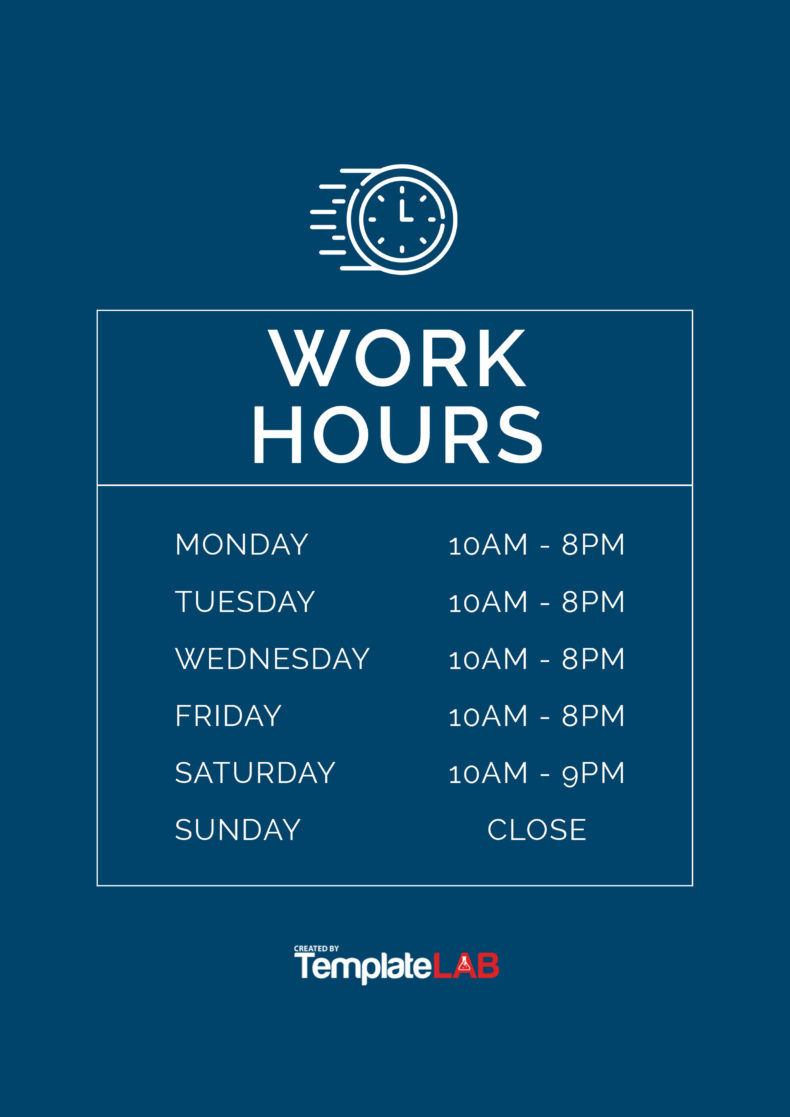 22 Printable Business Hours Templates (Word, PowerPoint, PDF)