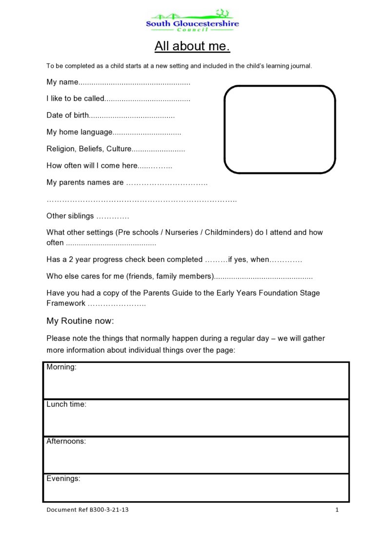 40 Printable All About Me Templates (FREE) ᐅ TemplateLab