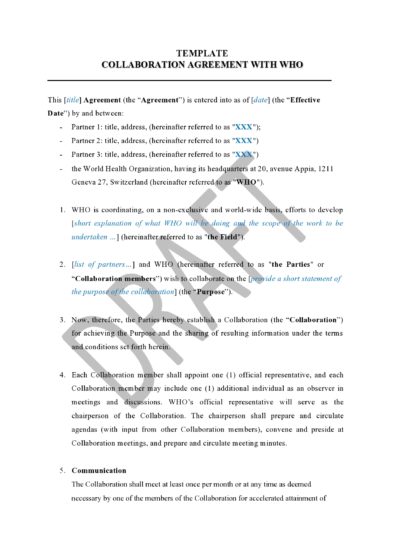 38 FREE Collaboration Agreements (& Contract Samples)