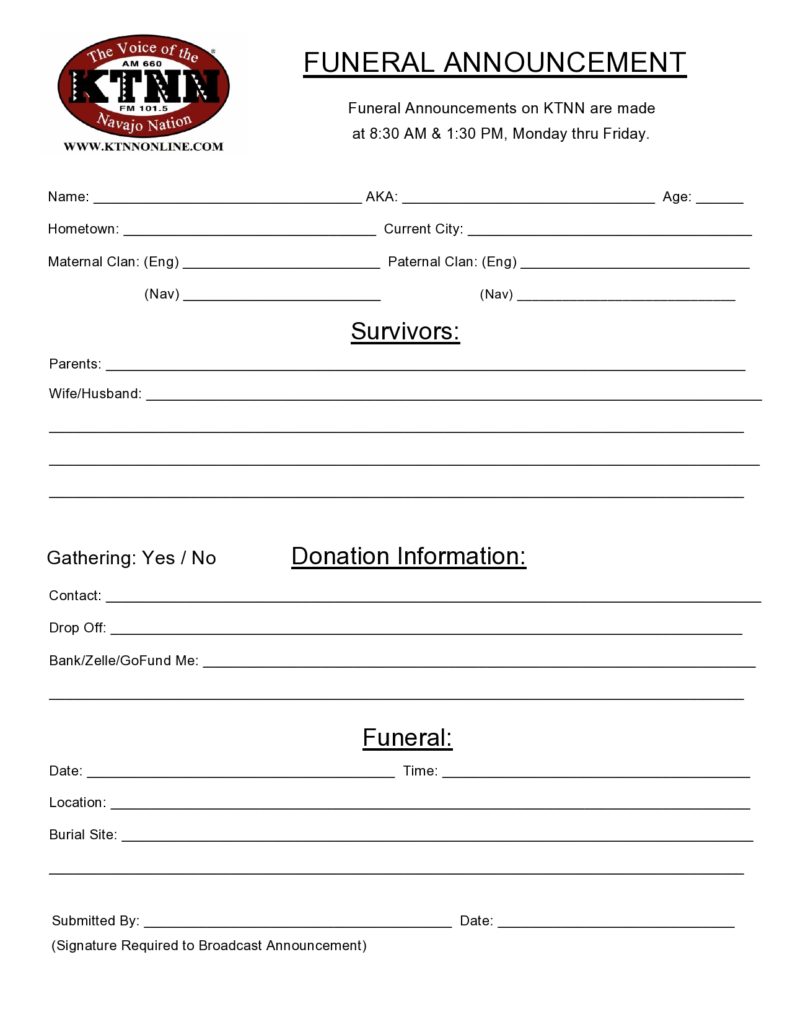 40 Free Funeral Invitation Templates (Word) ᐅ TemplateLab