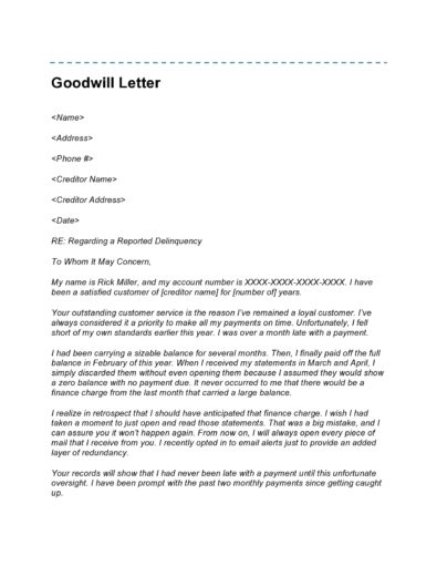 40 Free Goodwill Letter Templates (& Examples) ᐅ TemplateLab