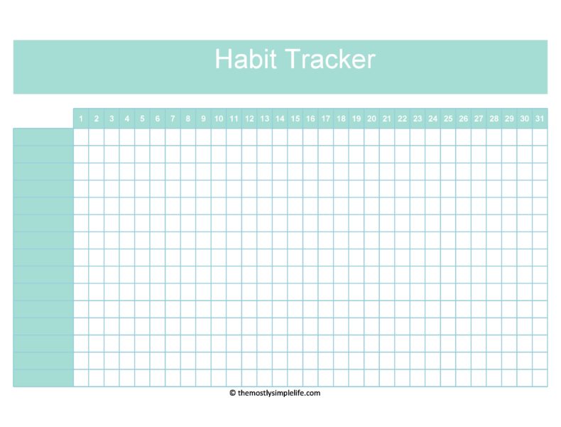 39 Free Habit Tracker Templates [Daily, Weekly, Monthly] ᐅ TemplateLab