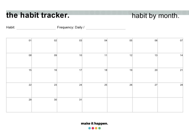 39 Free Habit Tracker Templates [Daily, Weekly, Monthly] ᐅ TemplateLab