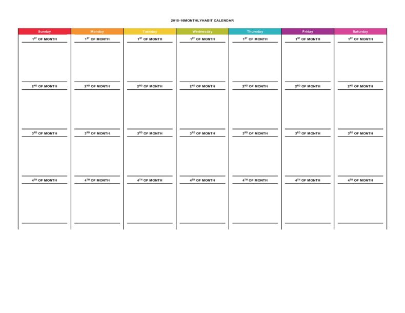 39 Free Habit Tracker Templates [Daily, Weekly, Monthly] ᐅ TemplateLab