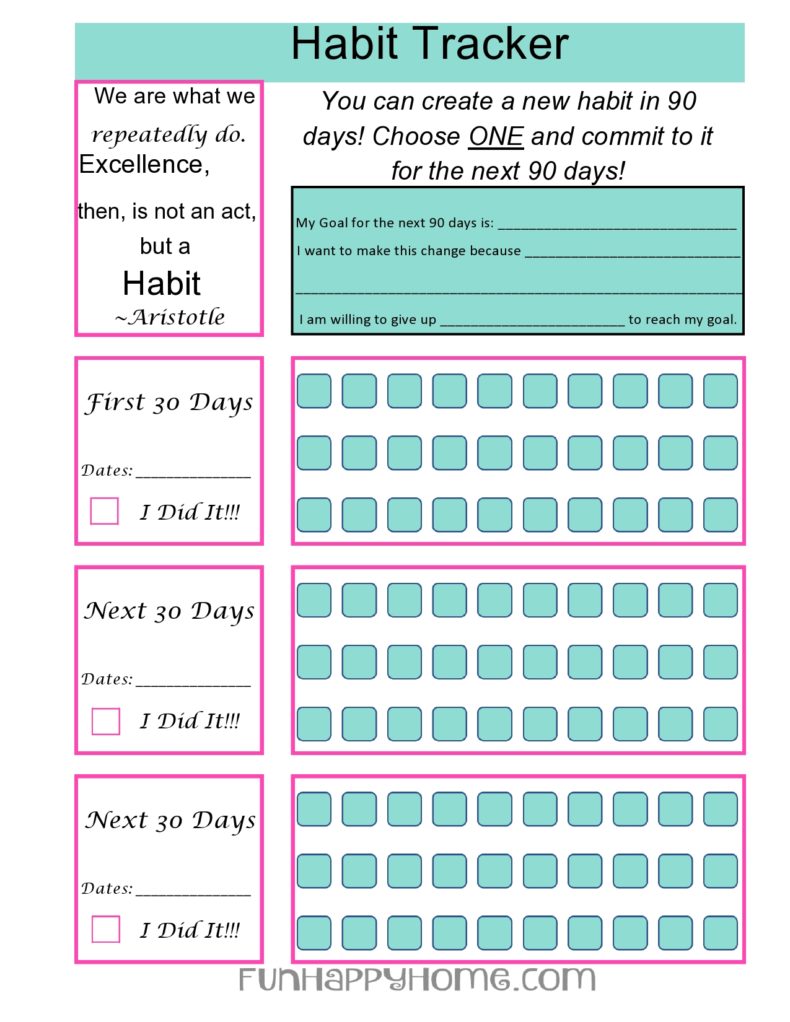 39 Free Habit Tracker Templates [Daily, Weekly, Monthly] ᐅ TemplateLab