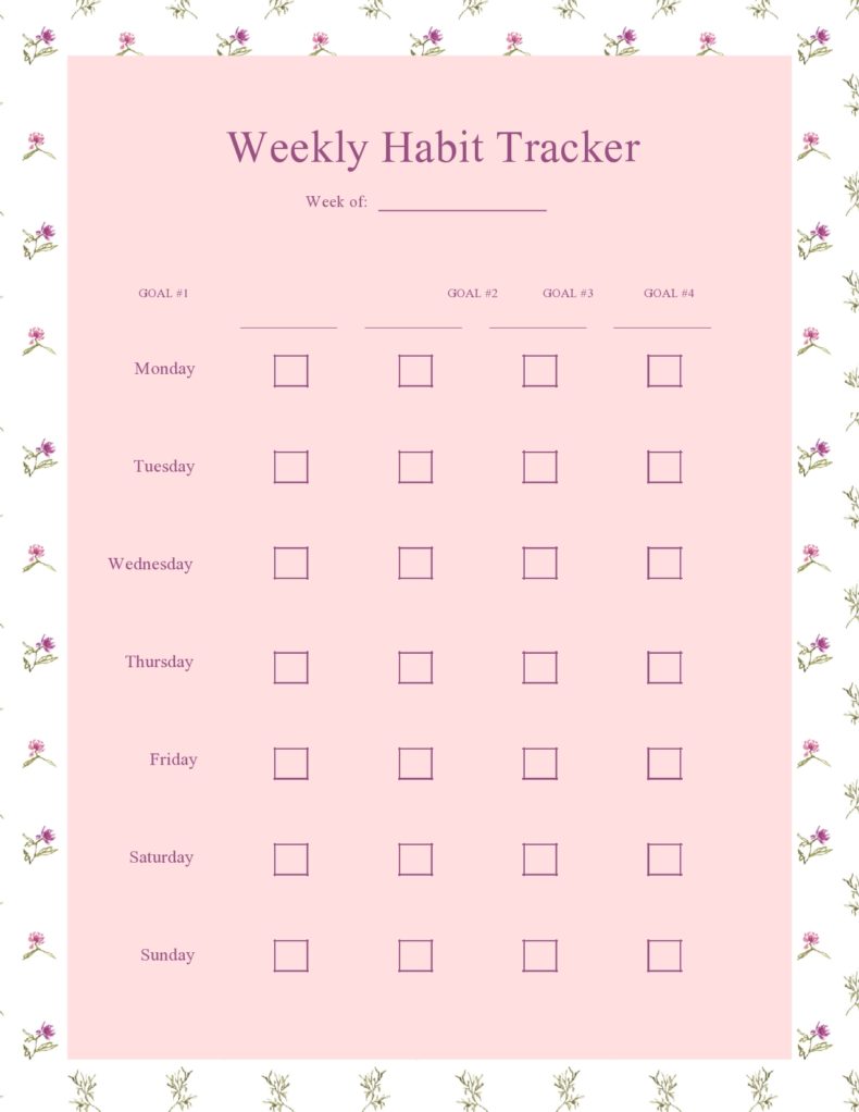 39 Free Habit Tracker Templates [Daily, Weekly, Monthly] ᐅ TemplateLab