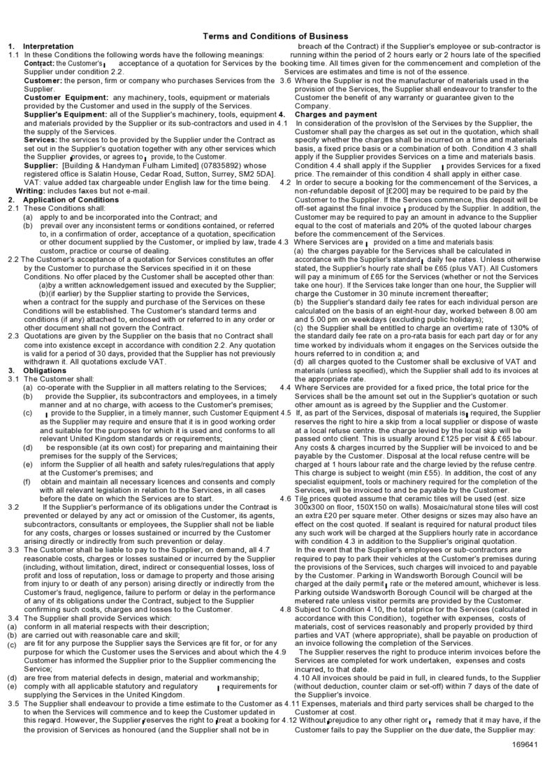 40 Best Handyman Contracts (& Agreement Examples)