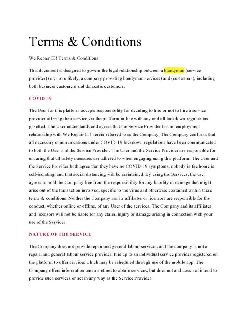 40 Best Handyman Contracts (& Agreement Examples)