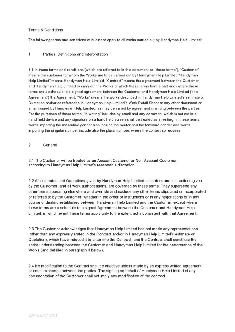 40 Best Handyman Contracts (& Agreement Examples)