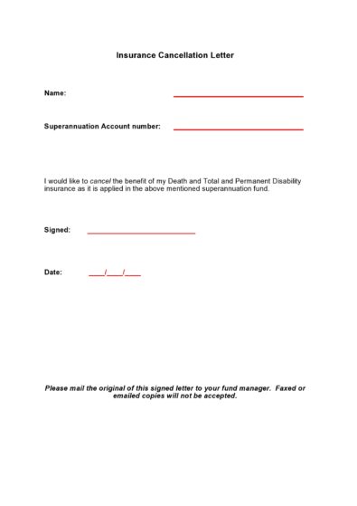 39 Insurance Cancellation Letters (Home, Health, Auto)