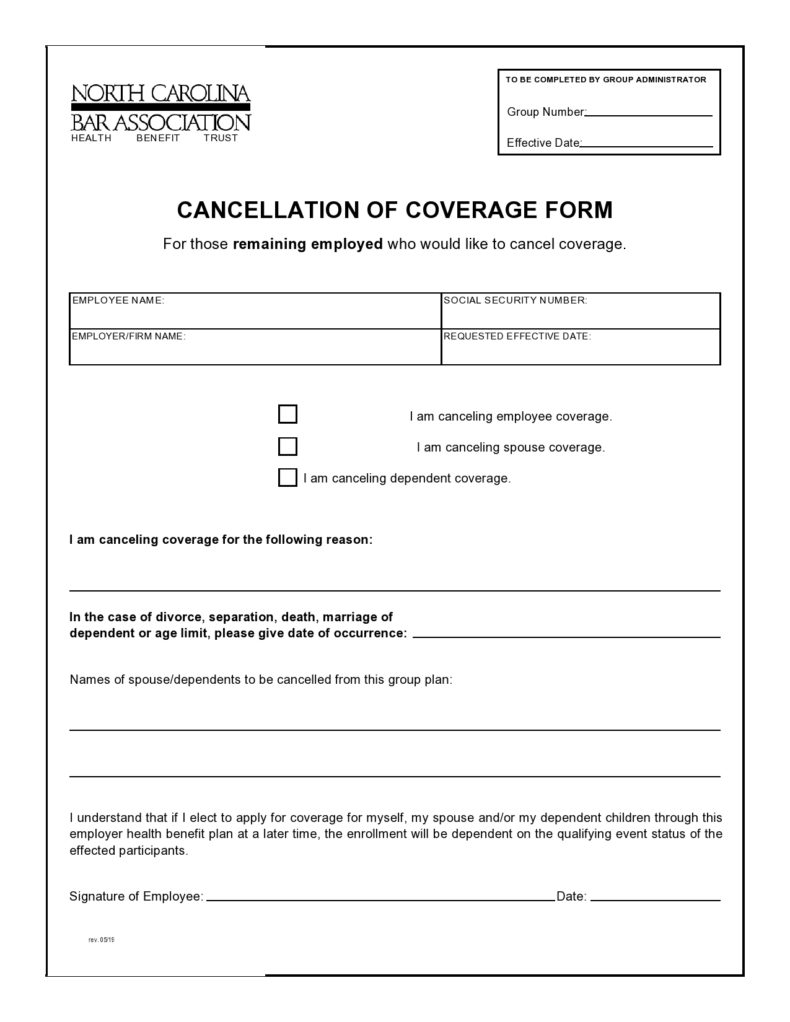 39 Insurance Cancellation Letters (Home, Health, Auto)