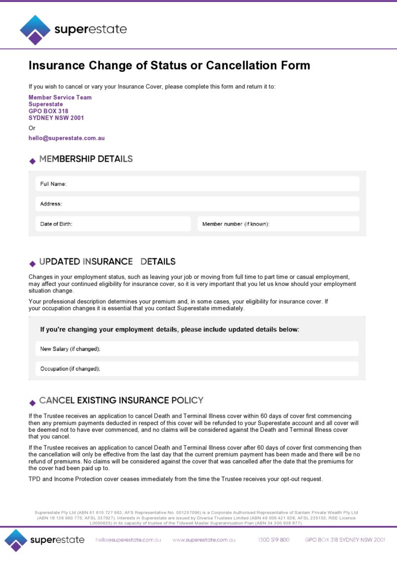 39 Insurance Cancellation Letters (Home, Health, Auto)